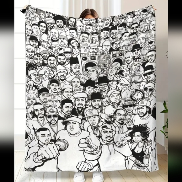 Unbranded | Bedding | Street Style Rap Artist Fleece Throw New 6 X 80 ...